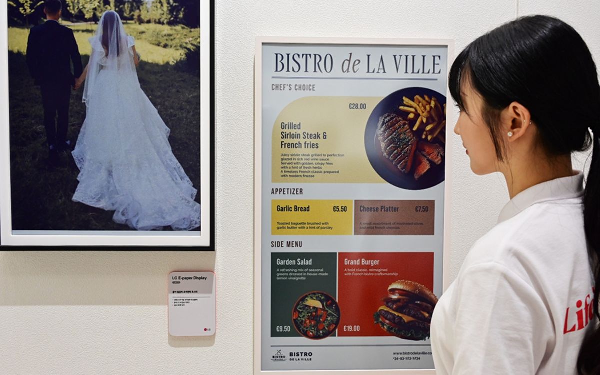 LG apresenta display E-Paper de baixo consumo para substituir pôsteres ...